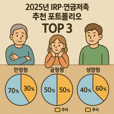 2025년 IRP와 연금저축 추천 포트폴리오 TOP 3: 투자 성향별 실전 구성 예시